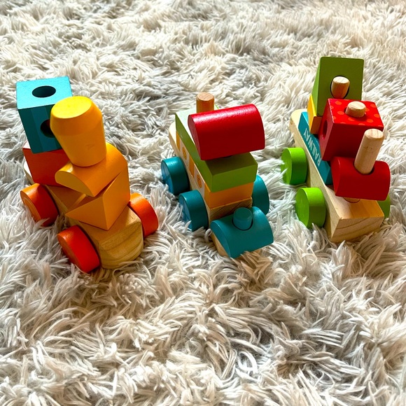 Carter's | Toys | Carters Wooden Stacking Train Set | Poshmark